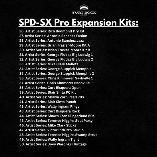Roland SPD-SX Pro Expansion - Artist Kits Vol 1 – Yurt Rock