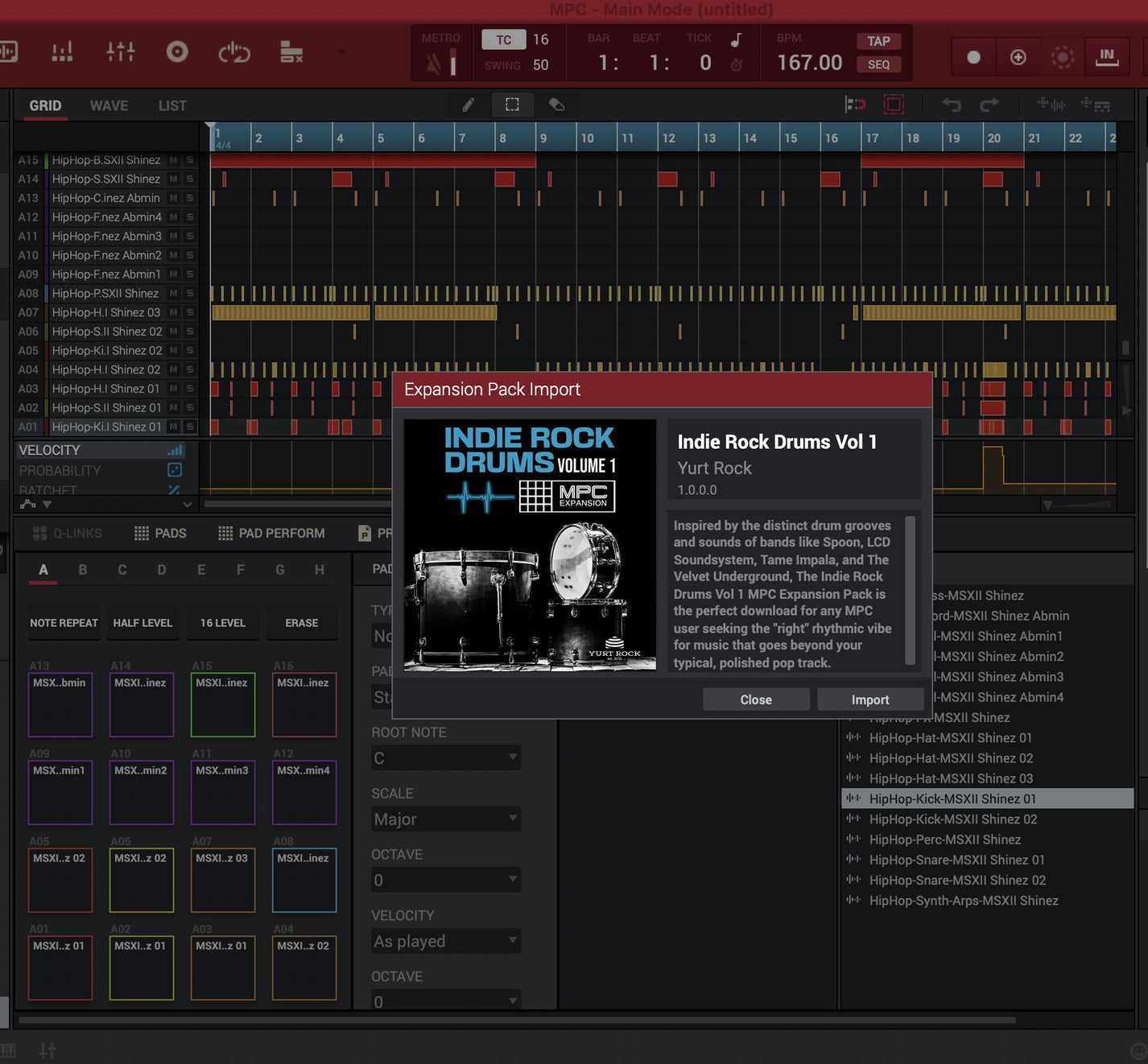 MPC Expansion - Indie Rock Drums Vol 1 – Yurt Rock